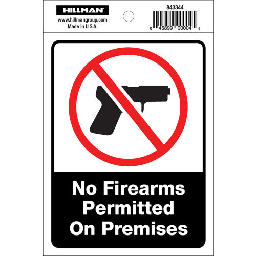 Hillman No Firearms Permitted Sign - Columbus, MT - Stillwater Lumber ...