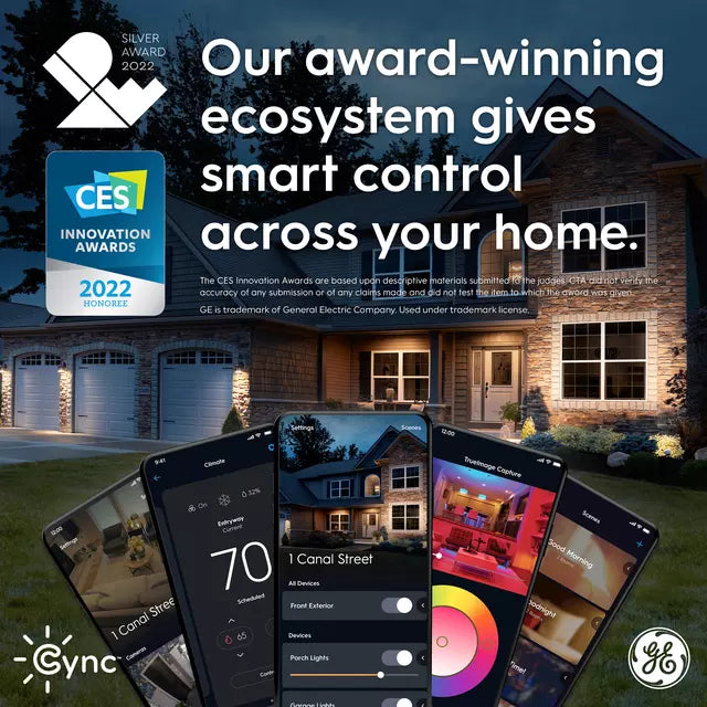 GE Cync Smart Dimmer Remote, Bluetooth Enabled, Battery Powered Dimmer ...